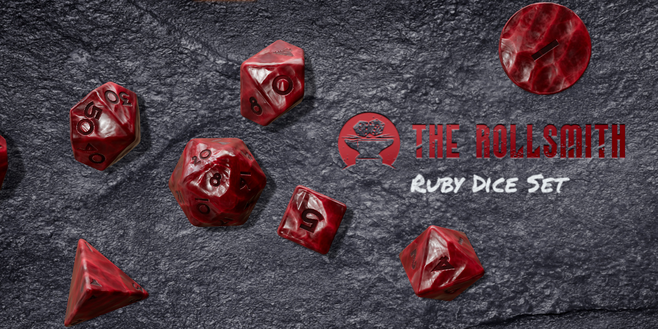The Rollsmith - Ruby Dice Set - Foundry Hub